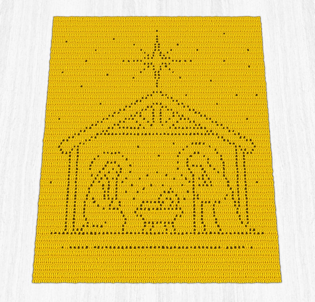 Nativity of Jesus Baby Filet Crochet Blanket PDF - Etsy