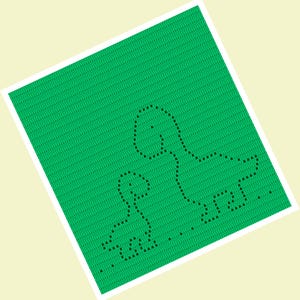Dinosaurs Filet Crochet Baby Blanket PDF Pattern - Etsy