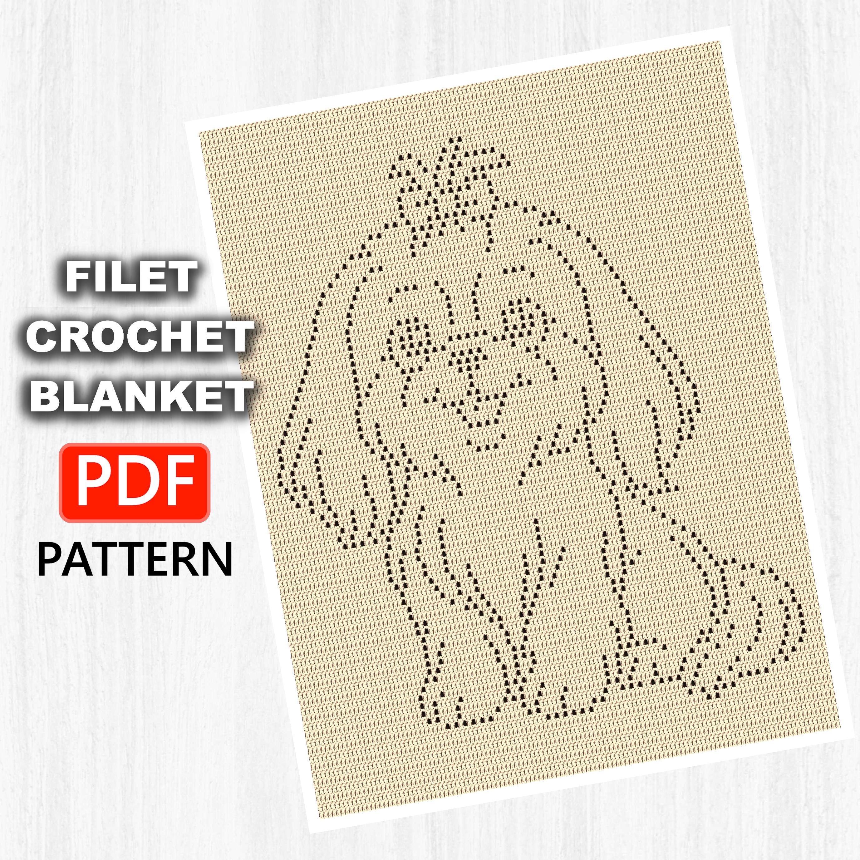 Shih Tzu Dog Filet Crochet Blanket Pattern (PDF) - Etsy