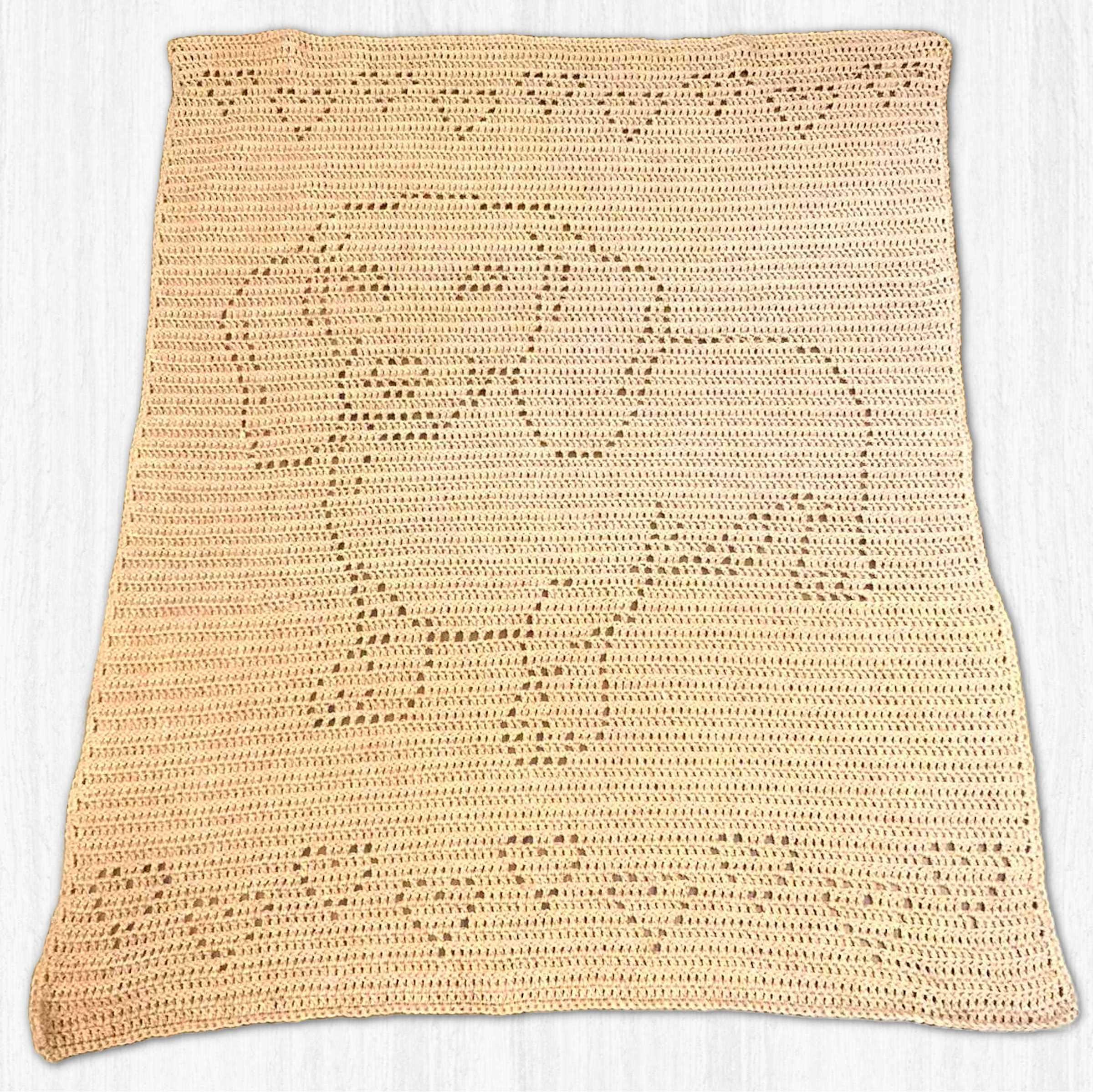 Dachshund Filet Crochet Baby Blanket PDF Pattern | Sausage Wiener Dog ...