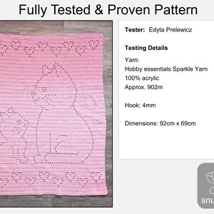 Cats Filet Crochet Baby Blanket PDF Pattern - Etsy
