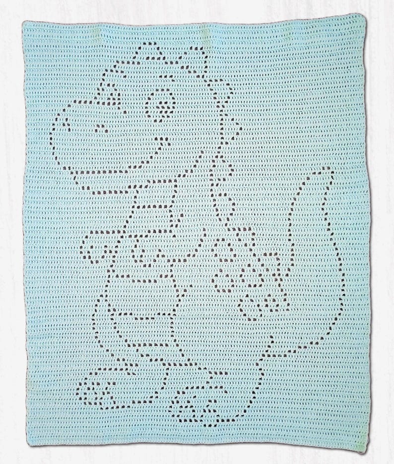 Roary Dinosaur Filet Crochet Baby Blanket PDF Pattern - Etsy