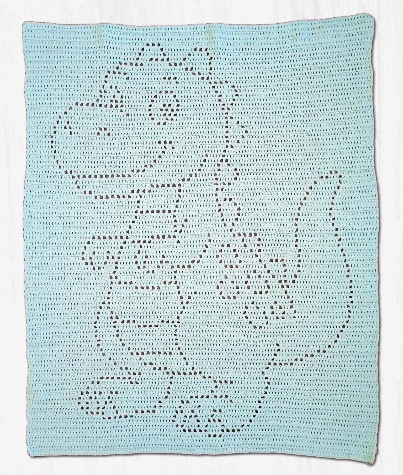 Roary Dinosaur Filet Crochet Baby Blanket PDF Pattern - Etsy
