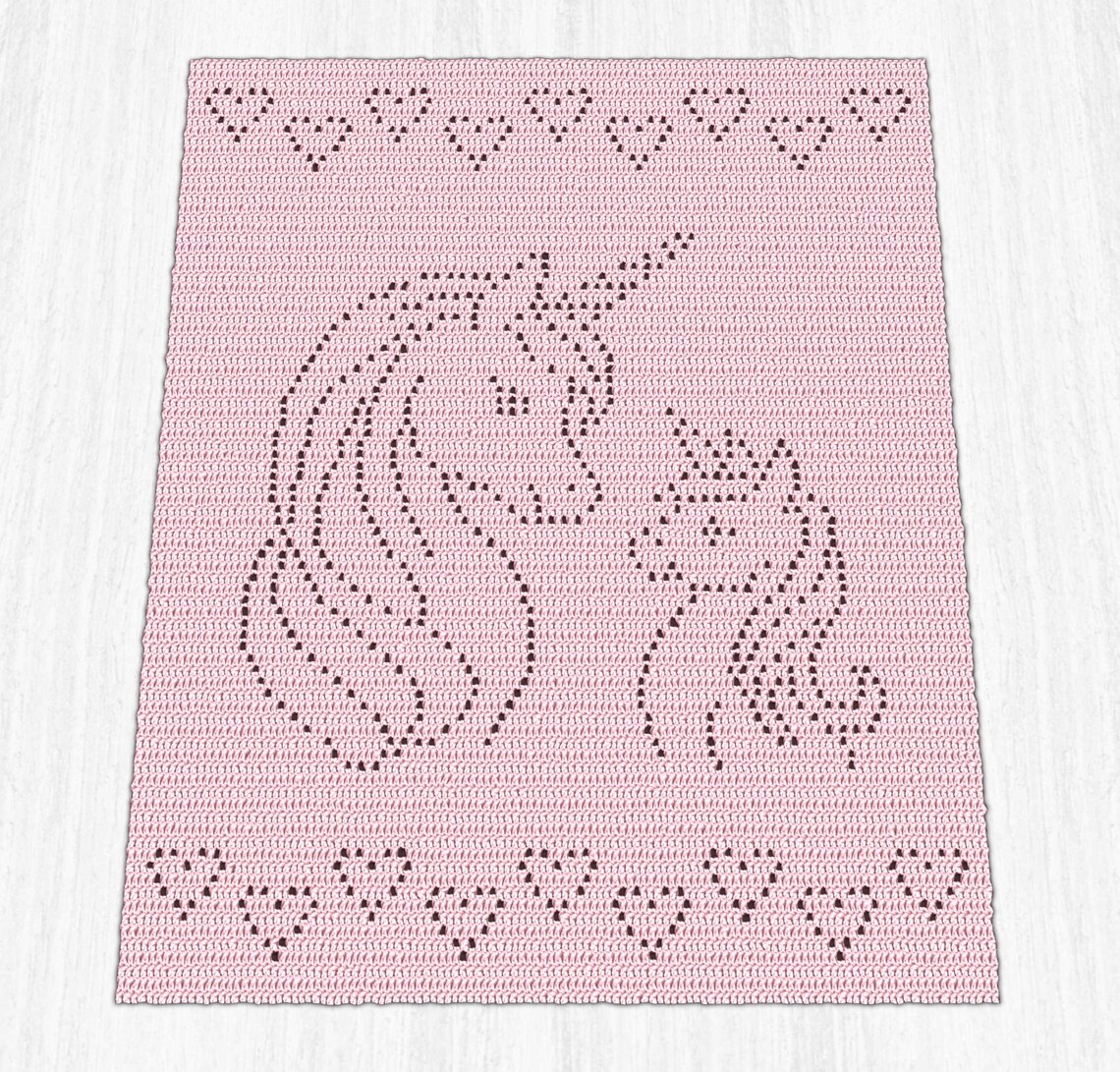Unicorn Filet Crochet Baby Blanket Pattern (PDF Pattern) - Etsy