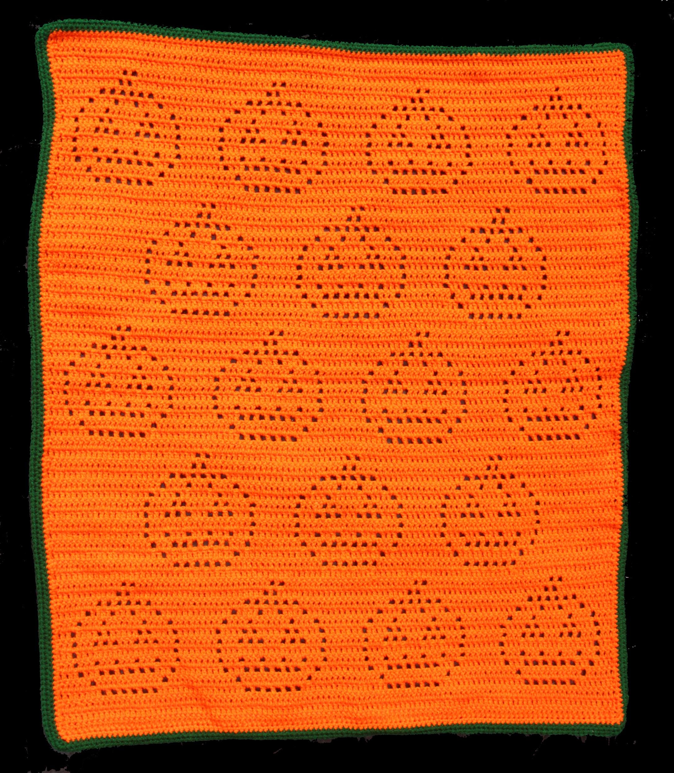 Pumpkins Filet Blanket PDF Pattern - Etsy