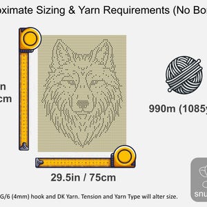 Wolf Filet Crochet Blanket Pattern (PDF Download) - Etsy