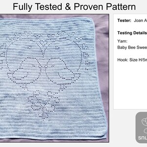 Love Birds Filet Crochet Baby Blanket Pattern PDF – Gender-neutral ...