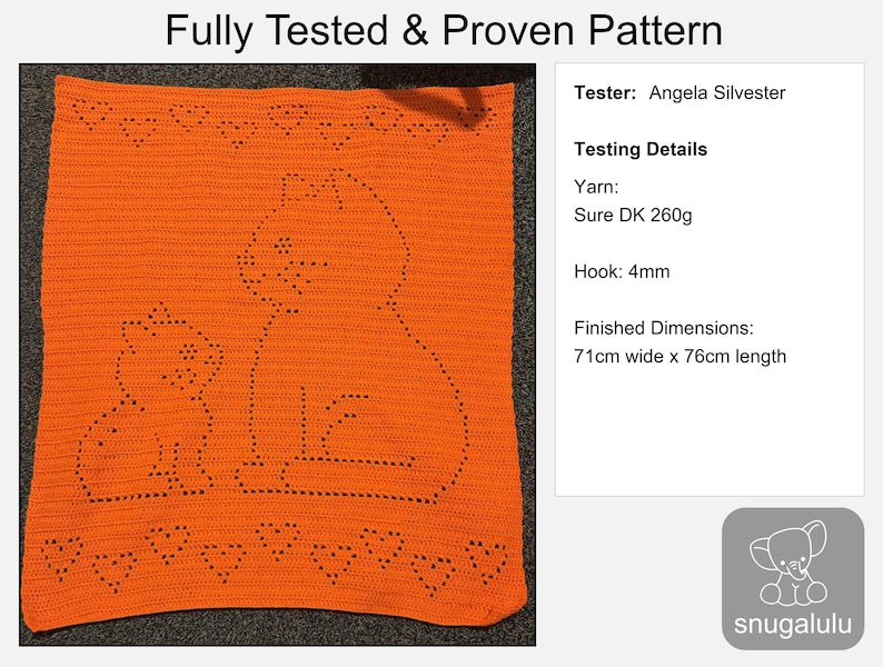 Cats Filet Crochet Baby Blanket PDF Pattern - Etsy