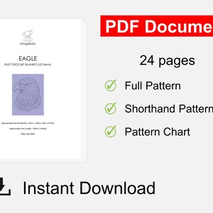 Eagle Filet Crochet Baby Blanket Pattern (PDF Download) - Etsy