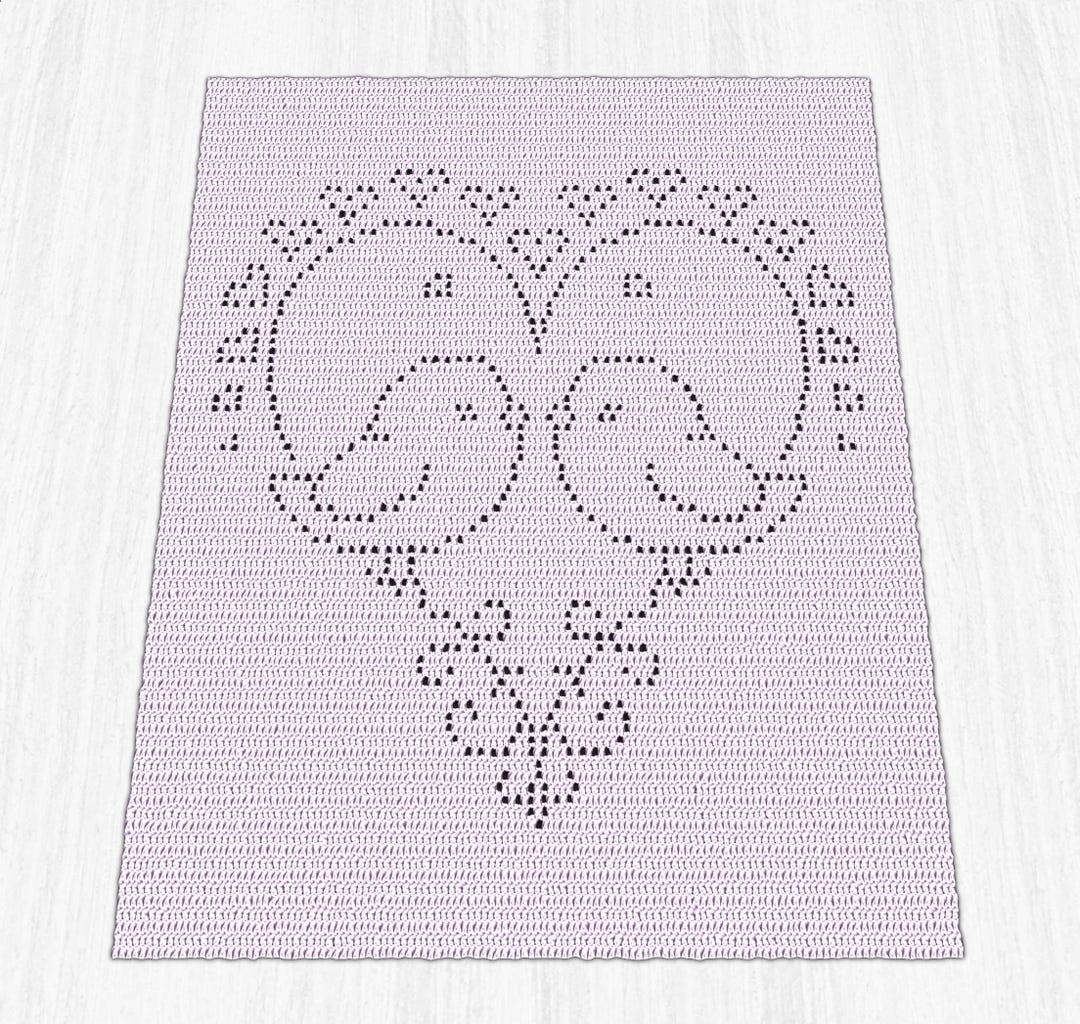 Love Birds Filet Crochet Baby Blanket Pattern PDF – Gender-neutral ...
