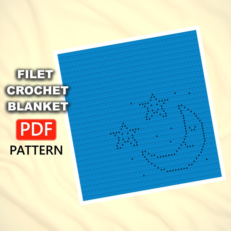Moon and Stars PDF Filet Crochet Pattern - Etsy