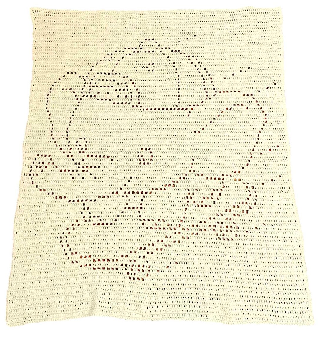 Skateboarding Elephant Filet Crochet Baby Blanket PDF Pattern - Etsy