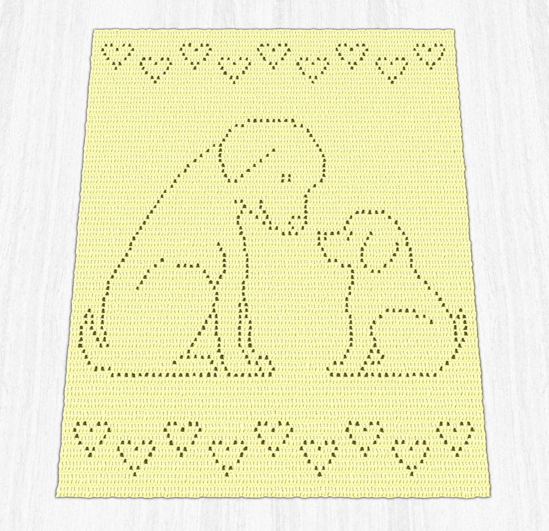 Dogs Filet Crochet Blanket PDF Pattern - Etsy