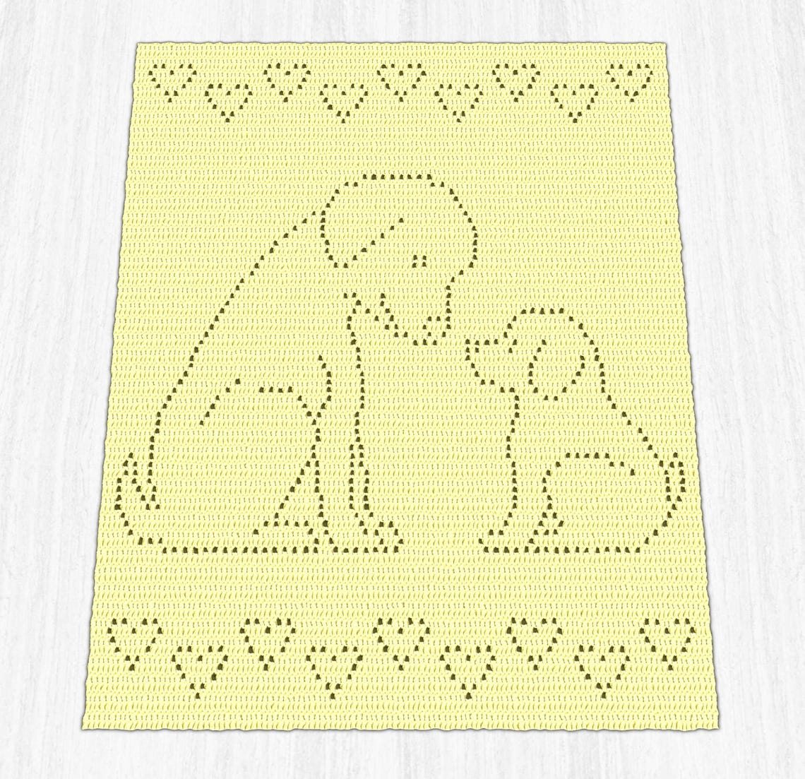 Dogs Filet Crochet Blanket PDF Pattern - Etsy