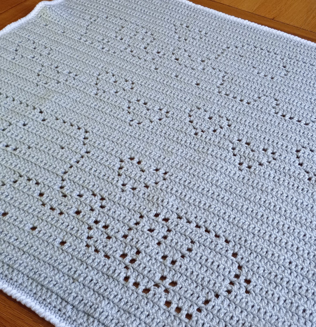Elephants Baby Blanket PDF Pattern | Filet Crochet - Etsy