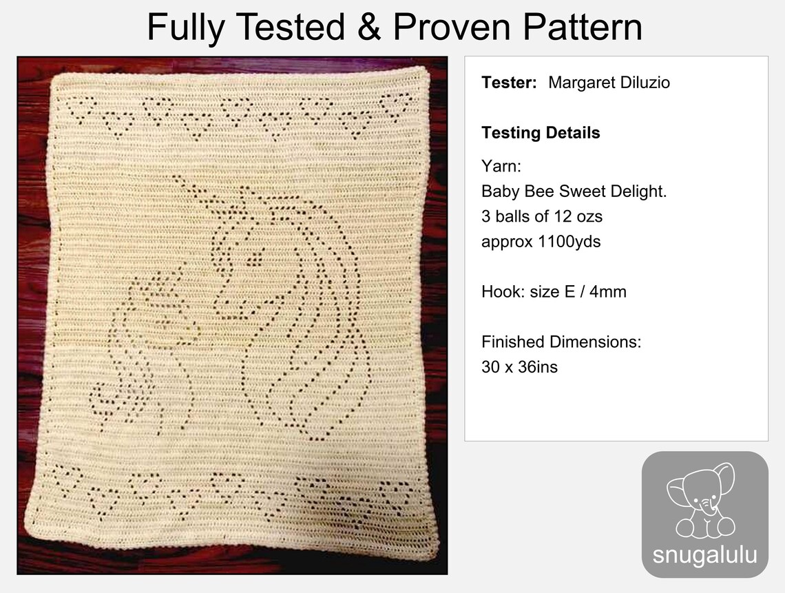 Unicorn Filet Crochet Baby Blanket Pattern (PDF Pattern) - Etsy