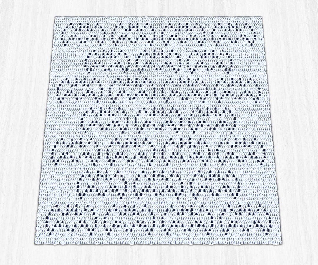 Bats Filet Crochet Blanket PDF Resizable Pattern - Etsy