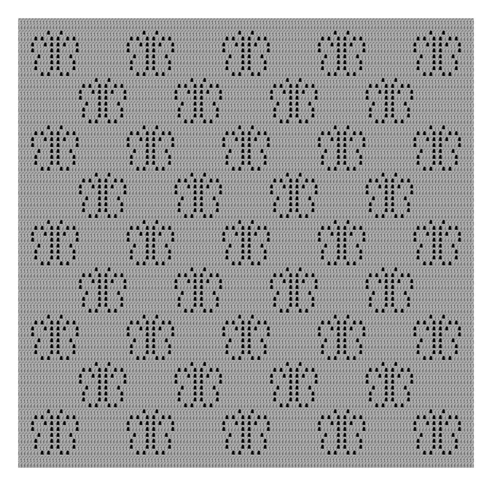 Butterflies Filet Crochet Blanket PDF Resizable Pattern - Etsy