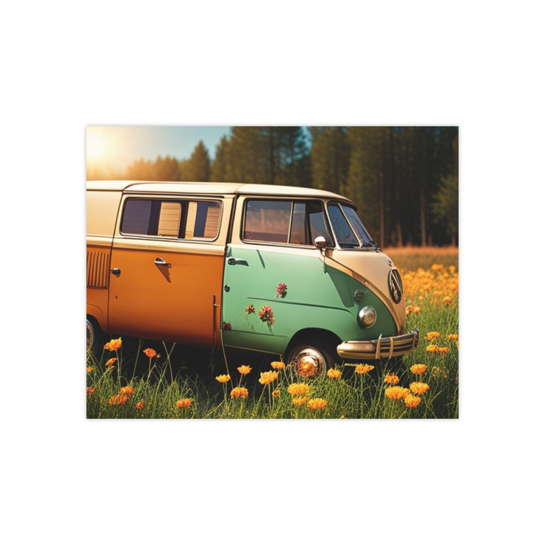 Hippie Van Poster - Etsy