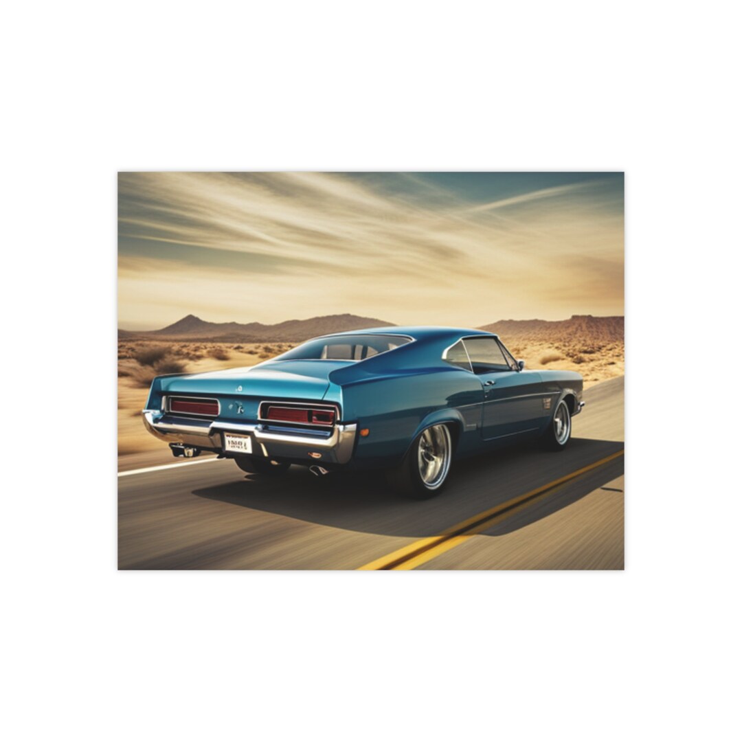 Desert Muscle Car Poster - Etsy