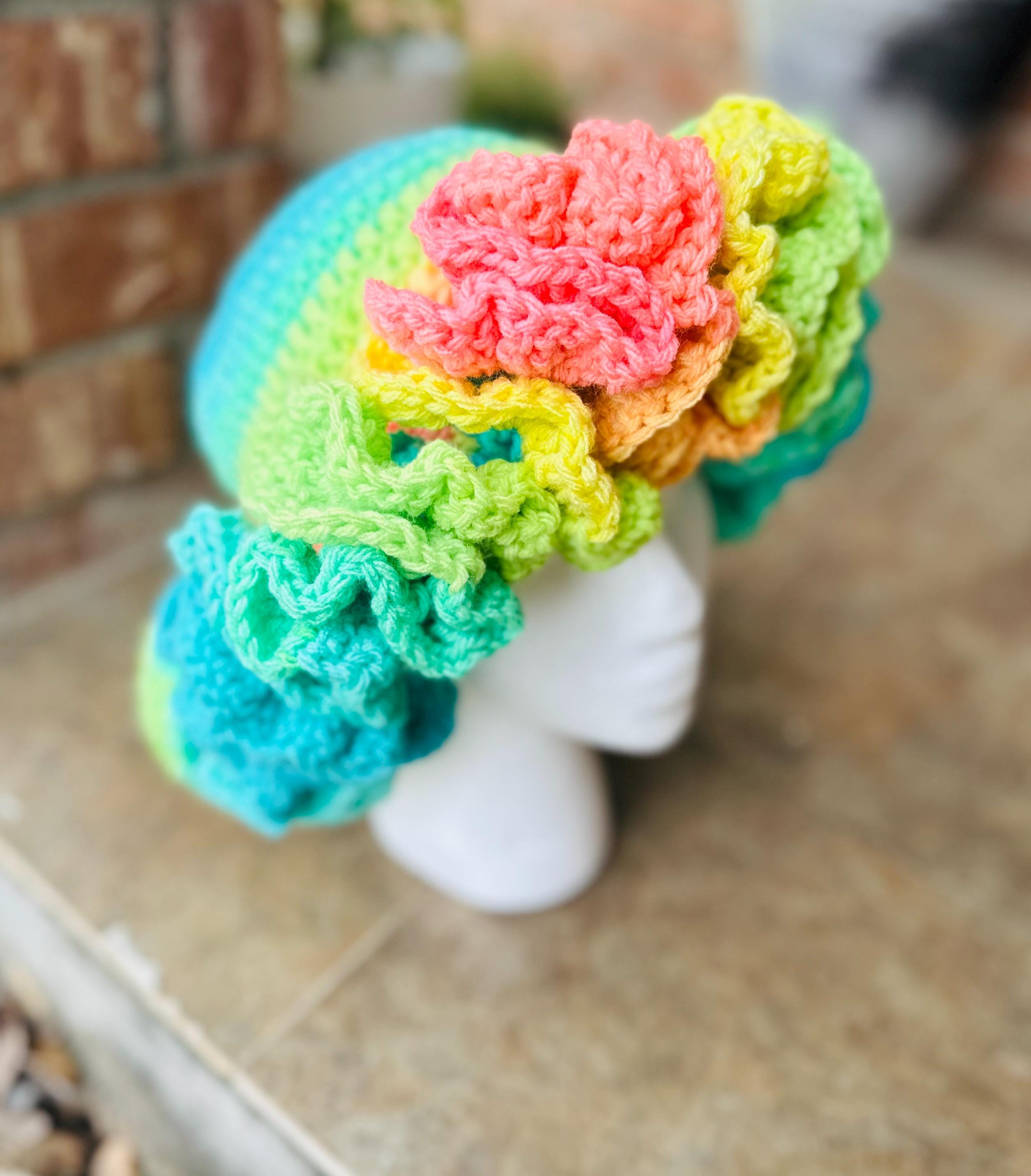 Crochet Ruffle Hat - Etsy