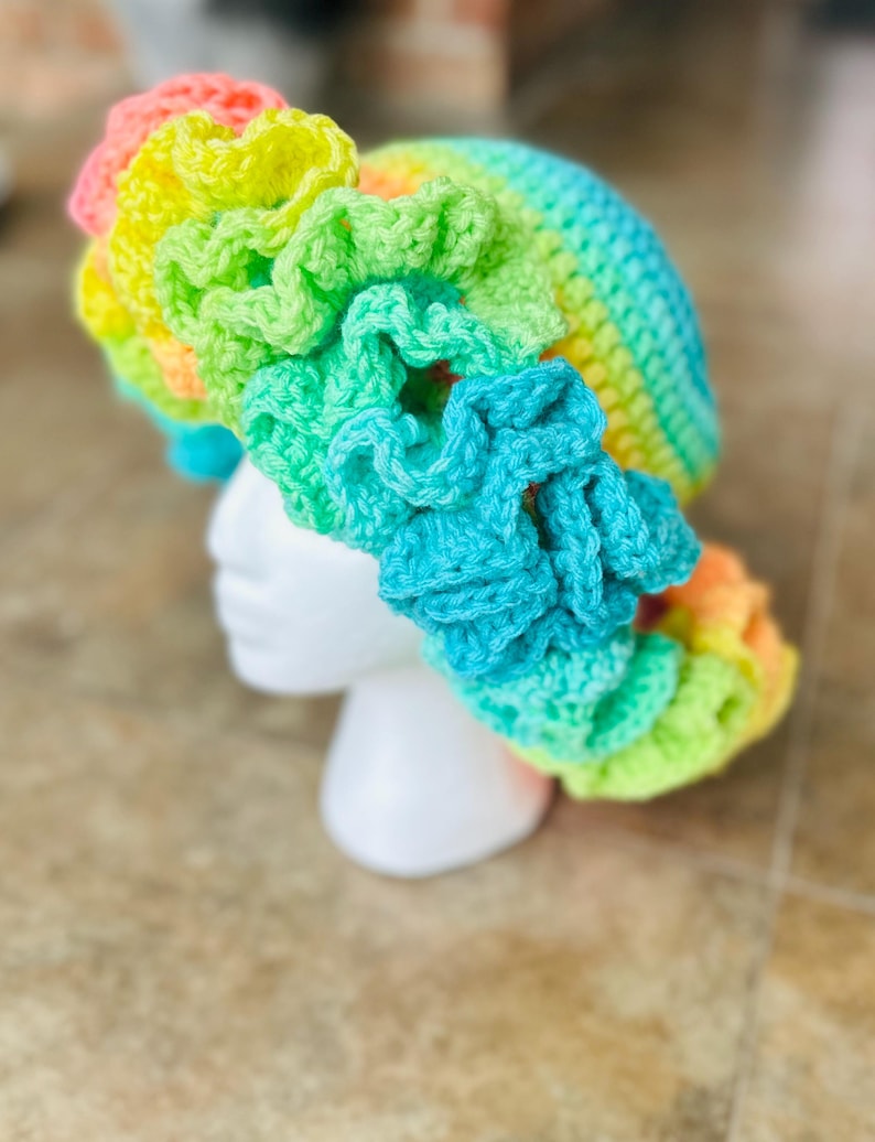 Crochet Ruffle Hat - Etsy