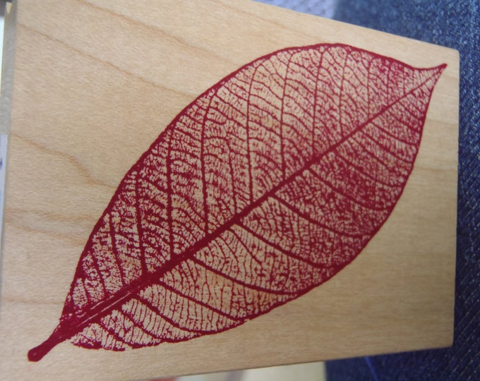 Leaf Rubbing Print Rubber Stamp - Etsy