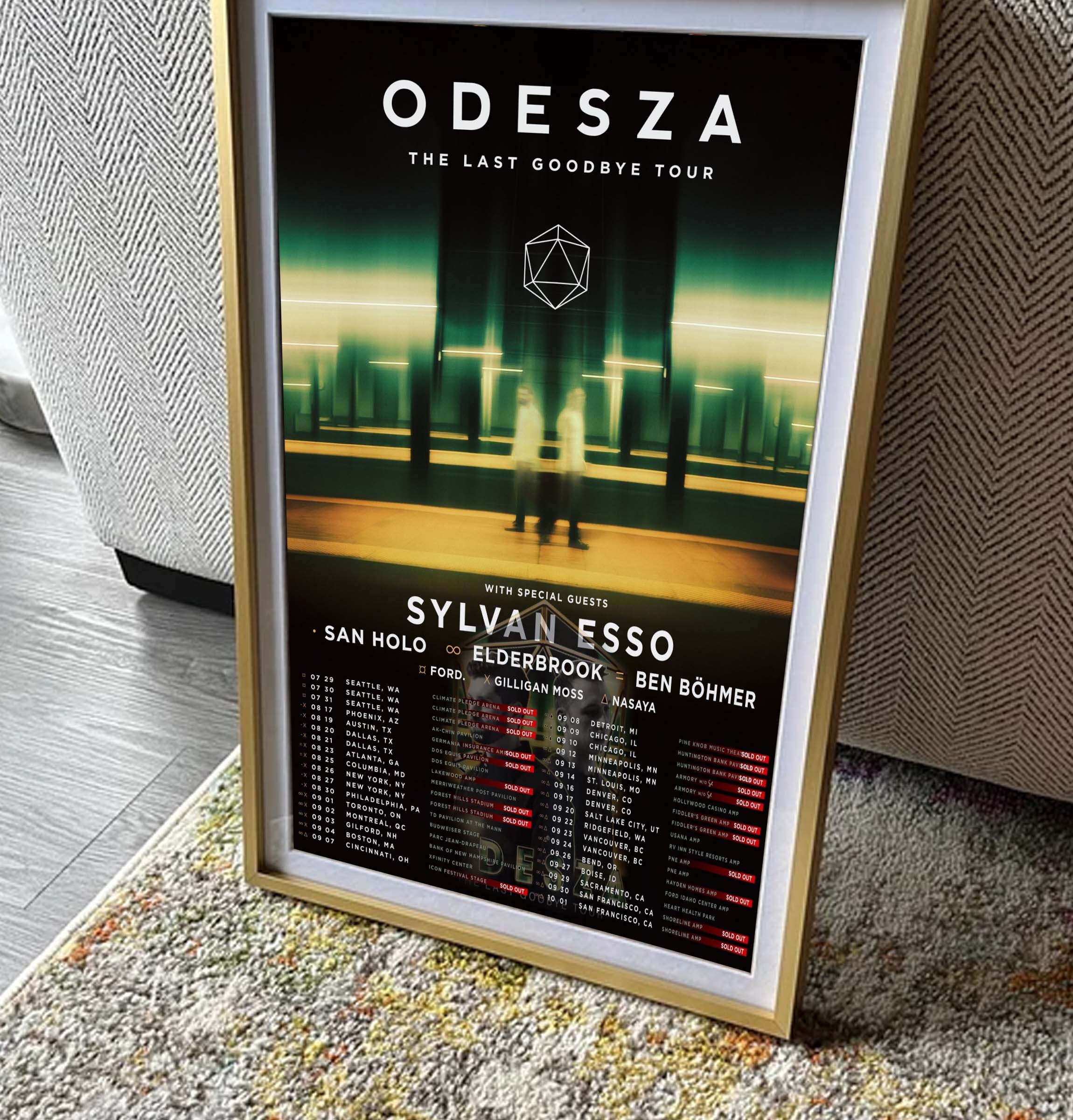 Odesza Tour 2022 Poster, Last Goodbye Tour 2022 Odesza Poster