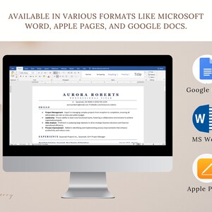 ATS Friendly Resume Template Editable in Google Docs, Apple Pages & MS ...