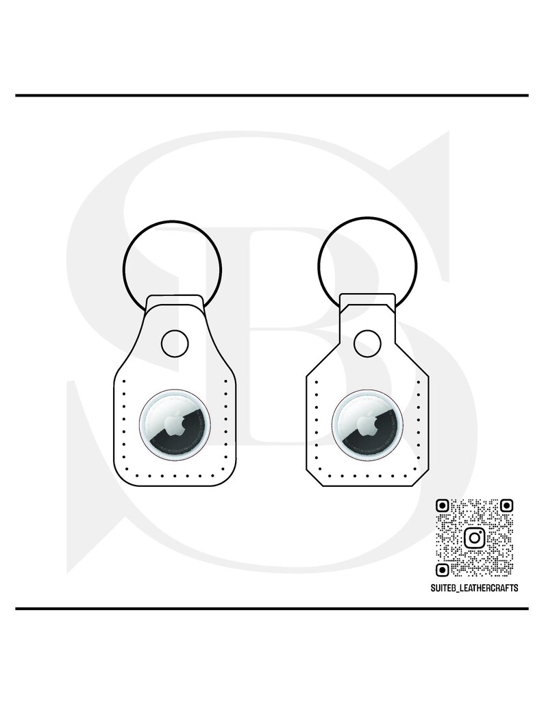Apple AirTag Leather Holder Case Keychain Digital PDF Pattern Template ...