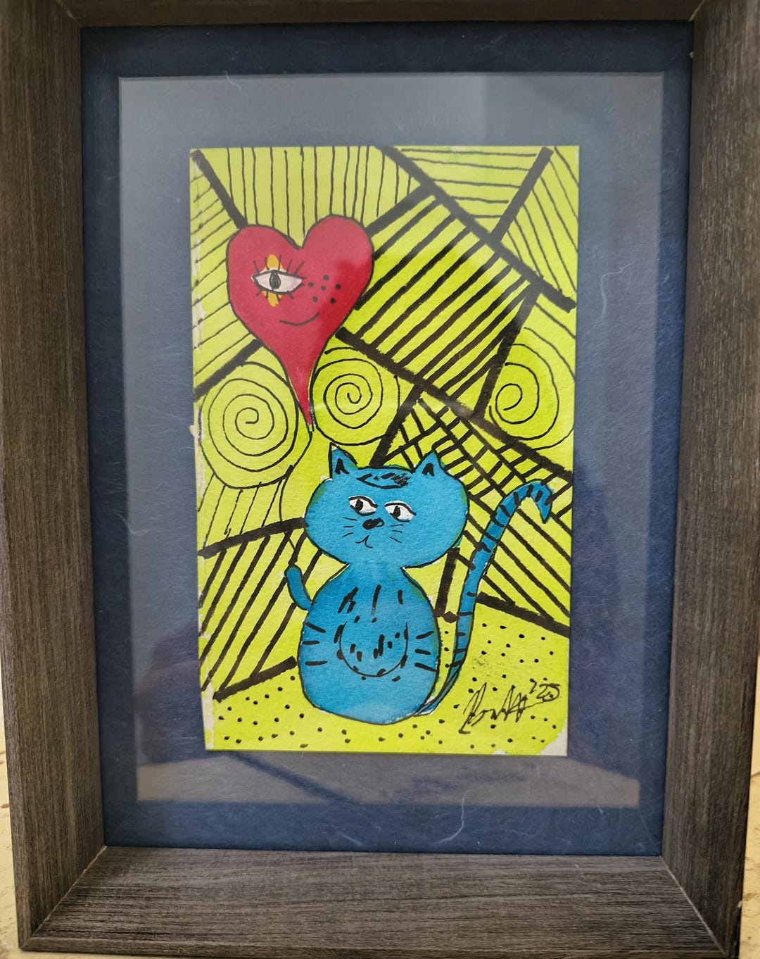 Lucky Yellow Cat - Etsy
