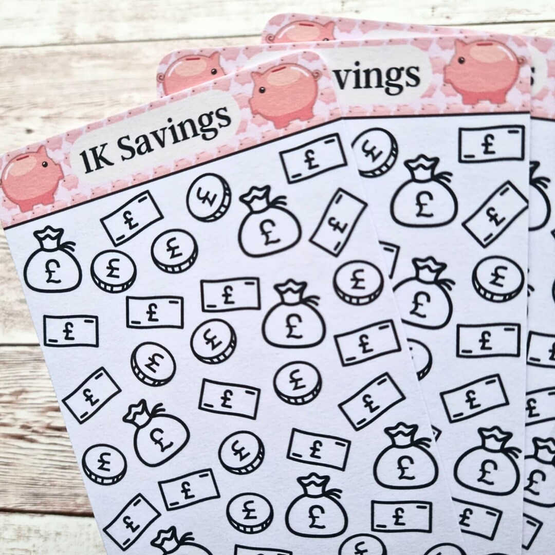 Savings Challenge 1K Save 1000 | Fun Budgeting Tracker | Colour in ...