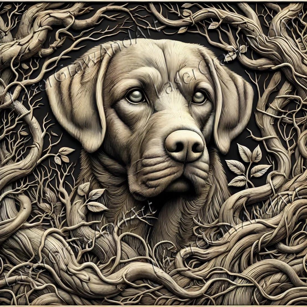 Dog Portrait File | Plaque | Wall Art | Laser | 3D | Live Edge | Dog ...