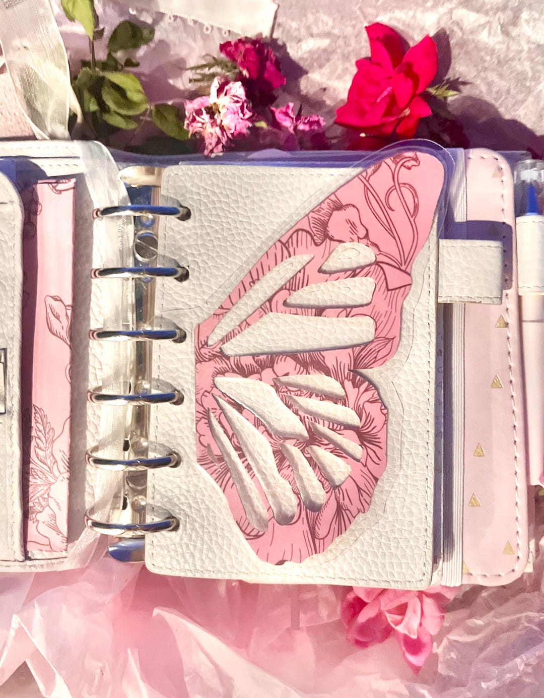 Rosey Pink Butterfly Wing Divider / Dashboard for Pocket and Pocket ...