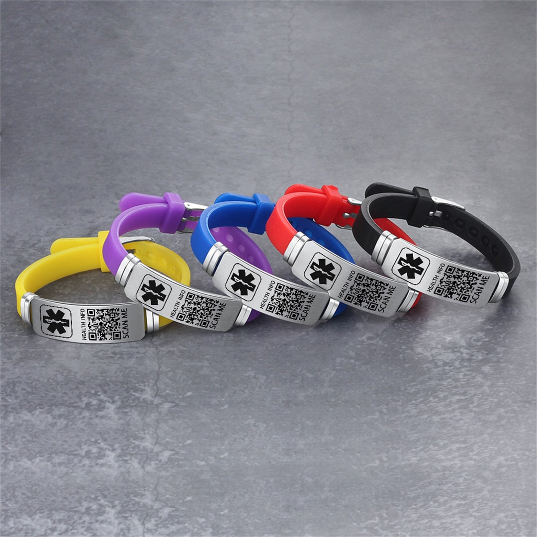 QR Code Medical Alert Bracelet,medical Sports Bracelet,emergency ID ...