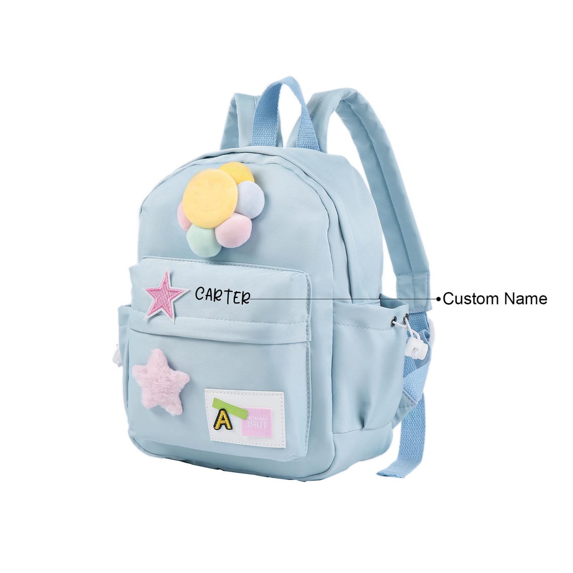 Personalized Nylon Children's Backpack for Preschool Girls With Cute ...