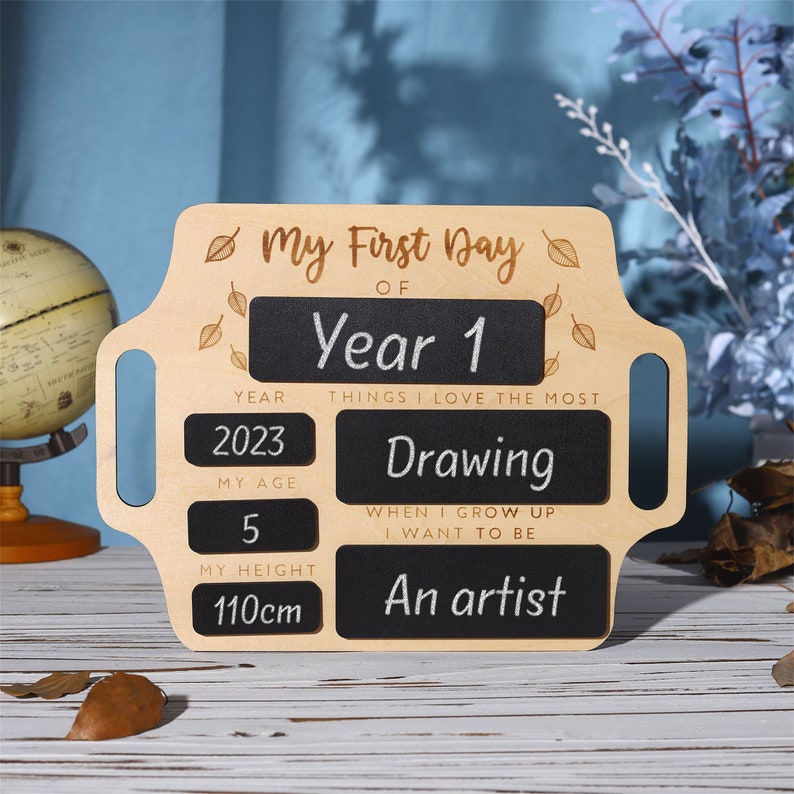 Personalized First Day of School Sign Back to School Sign Kindergarten ...