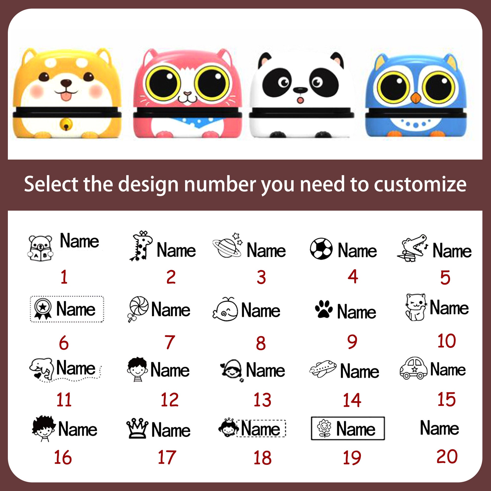 Personalized Labels for Childschool Uniform Stamp, Custom Kid's Name ...