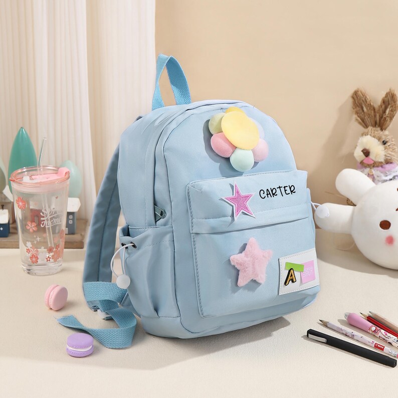 Personalized Nylon Children's Backpack for Preschool Girls With Cute ...