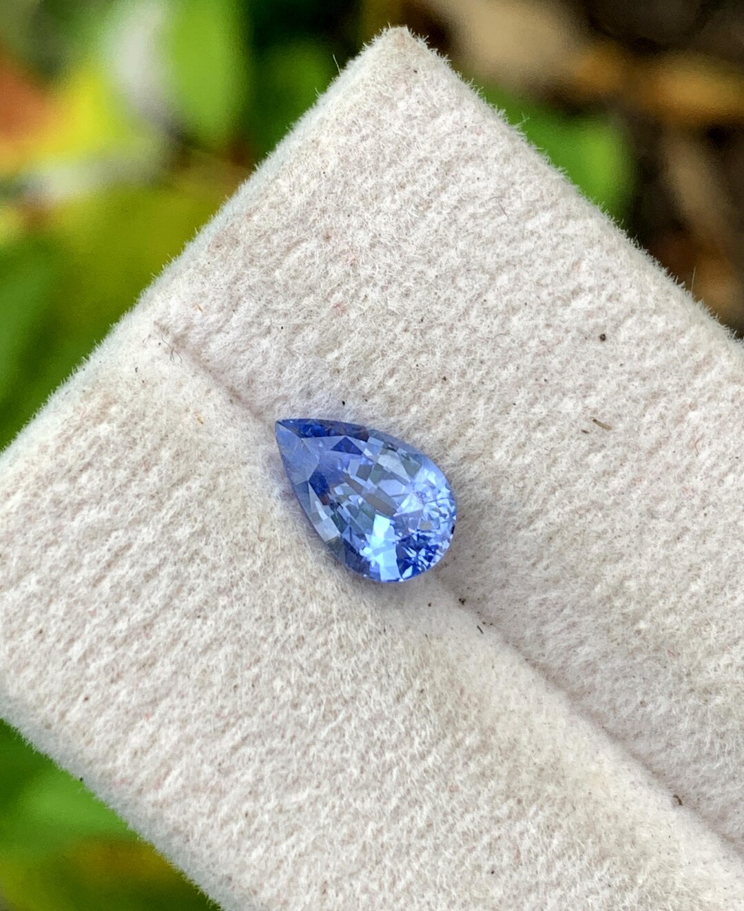 Stunning Unheated Ceylon Cornflower Blue Sapphire 1.50 Carats, Natural Blue Sapphire, Pear Shape ...