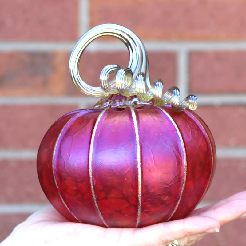 Mini Glass Pumpkin - Etsy