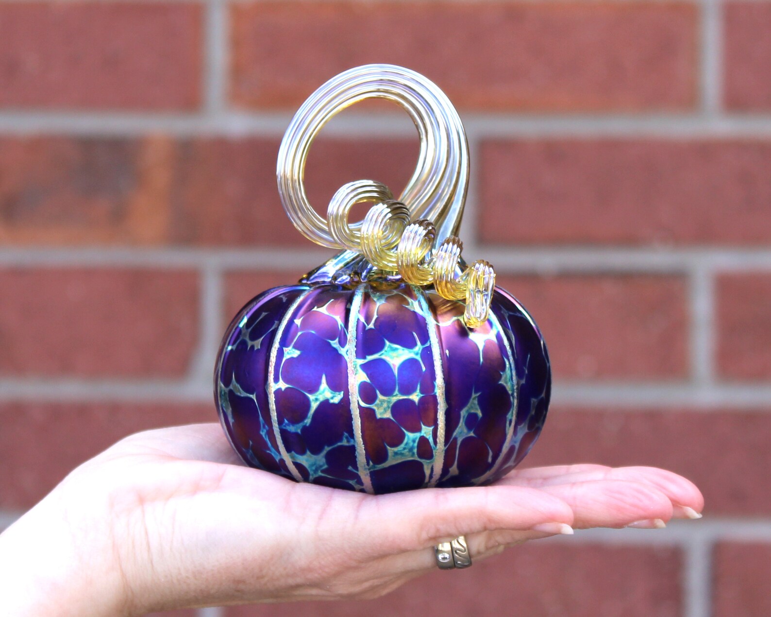 Cobalt Blue Glass Pumpkins - Blown Glass - Multiple Sizes/shapes ...