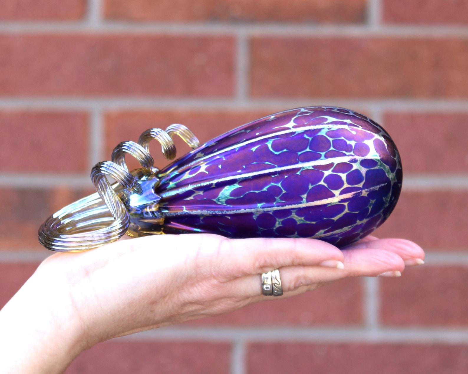 Cobalt Blue Glass Pumpkins - Blown Glass - Multiple Sizes/shapes ...