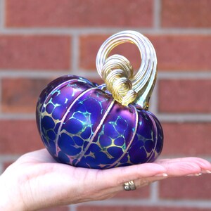 Cobalt Blue Glass Pumpkins - Blown Glass - Multiple Sizes/shapes ...
