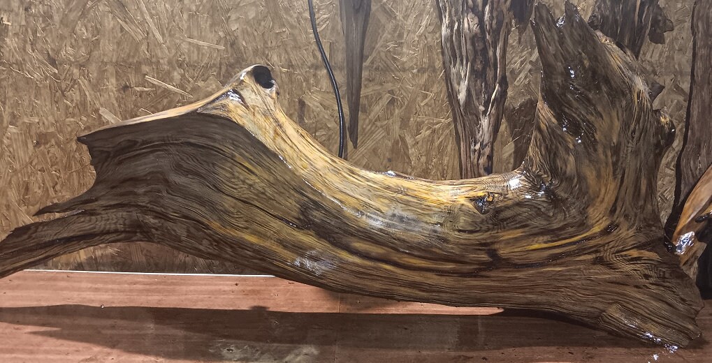 Rare Exquisite Wood Art a One of a Kind Finished Solid Rustic Lightered ...