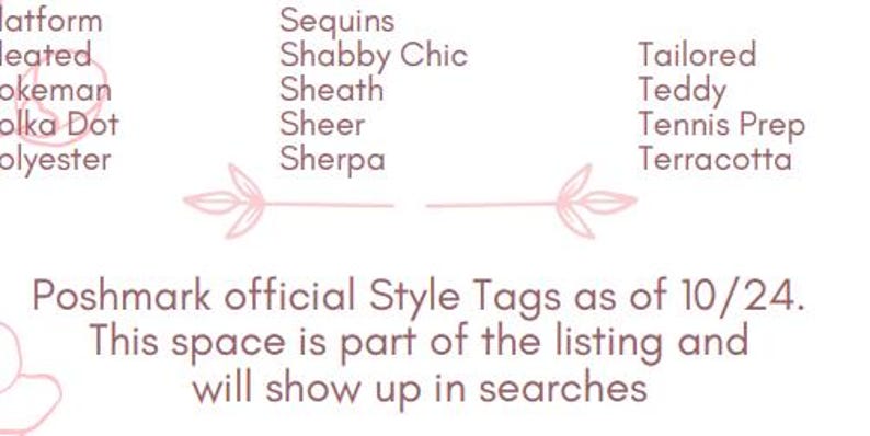 Official Poshmark Style Tag List - Etsy