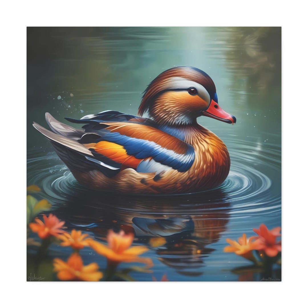Mandarin Duck Art Print Matte Canvas, Stretched, 1.25 - Etsy