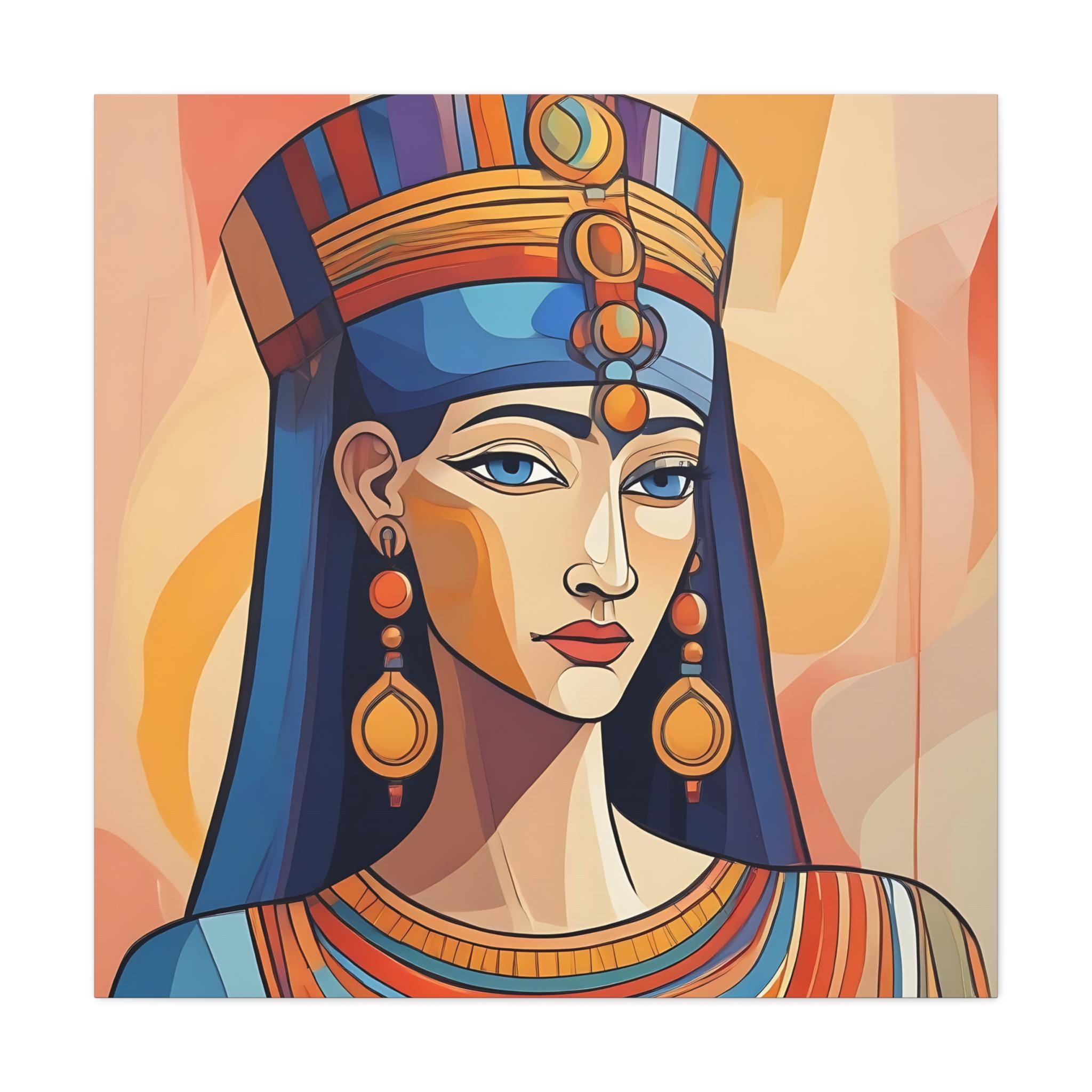 Cleopatra Egyptian Abstract Art Print Matte Canvas, Stretched, 1.25 - Etsy