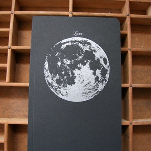 Letterpress Notebook Moon Recycled - Etsy