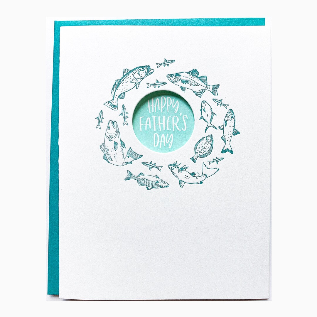 Father's Day Fish Card - Etsy